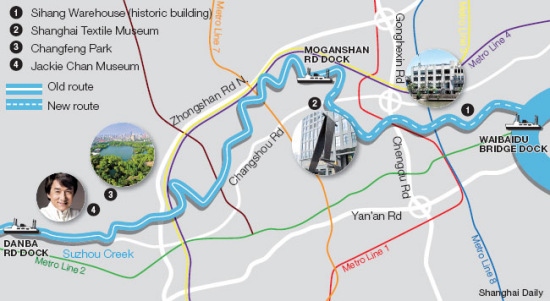 Suzhou Creek Shanghai Map