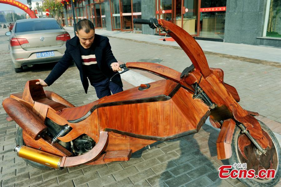 Farmer builds fancy wooden motorcycle(1/6) - Headlines, features, photo ...