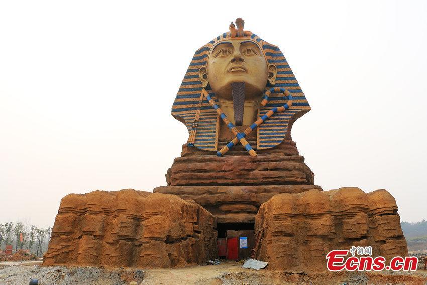 Life-size replica of the Sphinx built in E China city(1/3) - Headlines ...