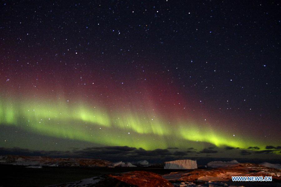 Scenery of aurora seen at Chinese scientific research base in ...