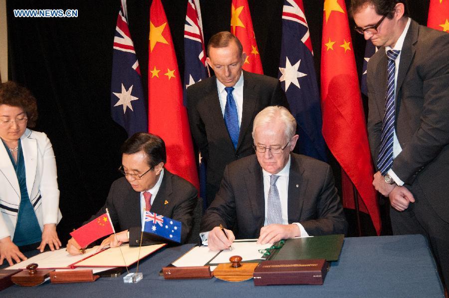 China, Australia sign landmark free trade agreement(1/2)