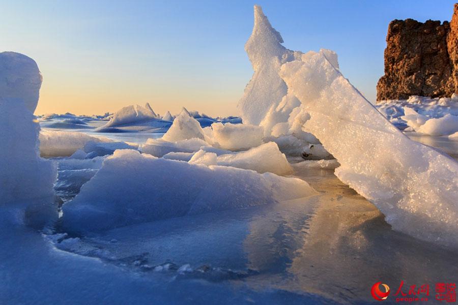 North Pole in China: breathtaking ice in Jinzhou Bay(2/12)