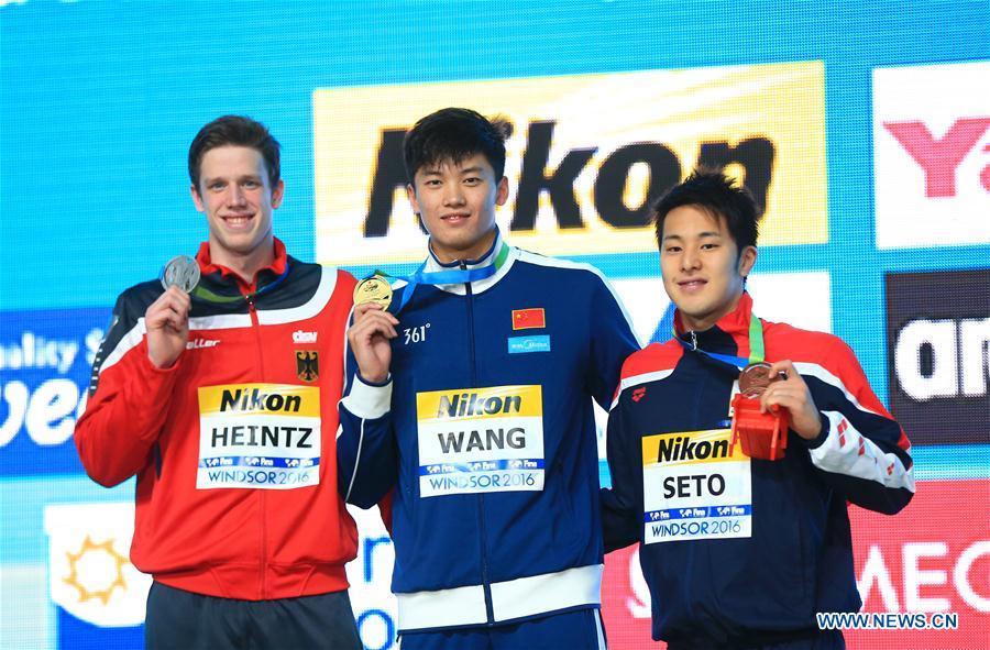 Wang Shun claims 13th FINA Men's 200m title(1/4)