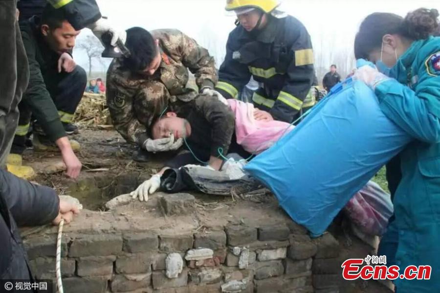 Firefighter recovers from faint after rescuing woman attempting suicide ...