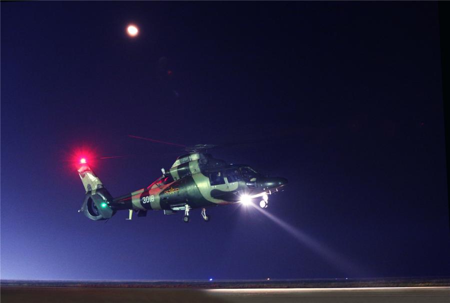WZ-9 helicopters fly at night(2/6)