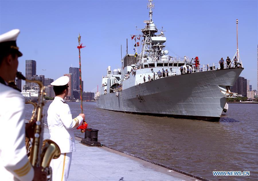 Canadian naval ship HMCS Ottawa arrives in Shanghai for 7-day visit(1/9)