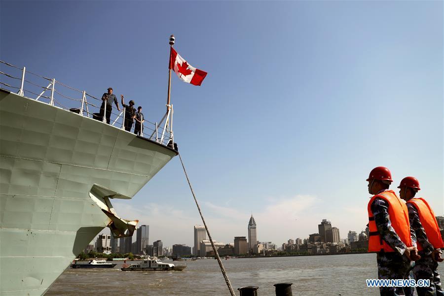 Canadian naval ship HMCS Ottawa arrives in Shanghai for 7-day visit(1/9)