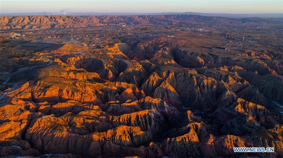 Longzhou Danxia landform in NW China(1/15)