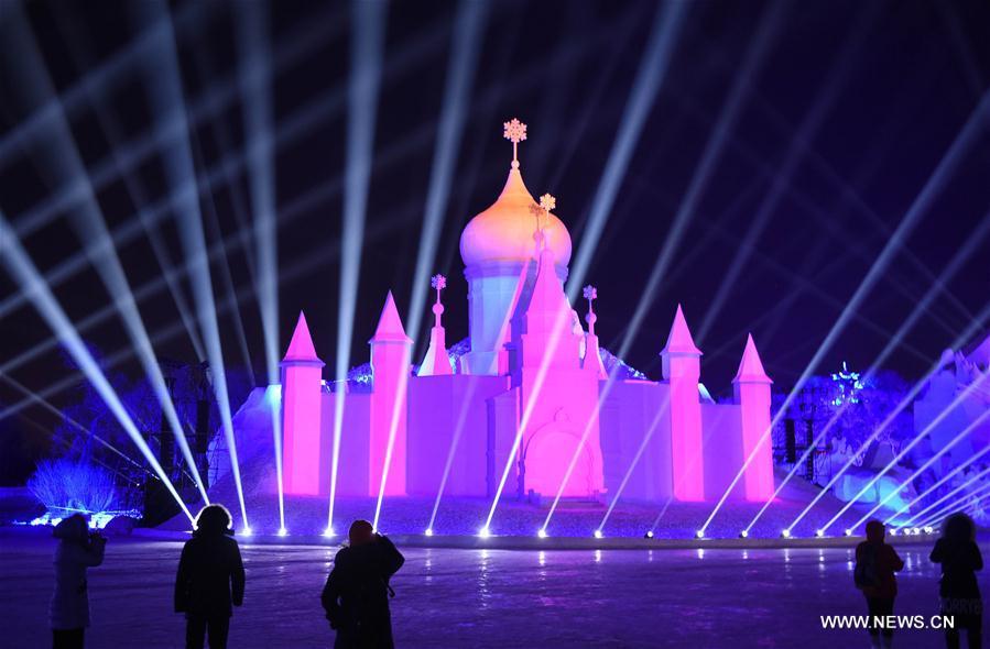 3D snow-light show held at Sun Island Int'l Snow Sculpture Art Expo(7/13)