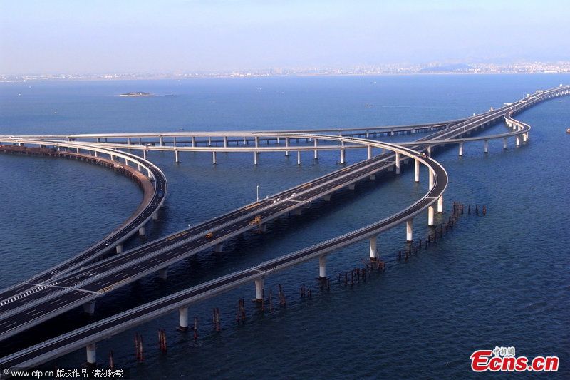 Jiaozhou Bay Bridge opens to traffic (2) - Headlines, stories and ...